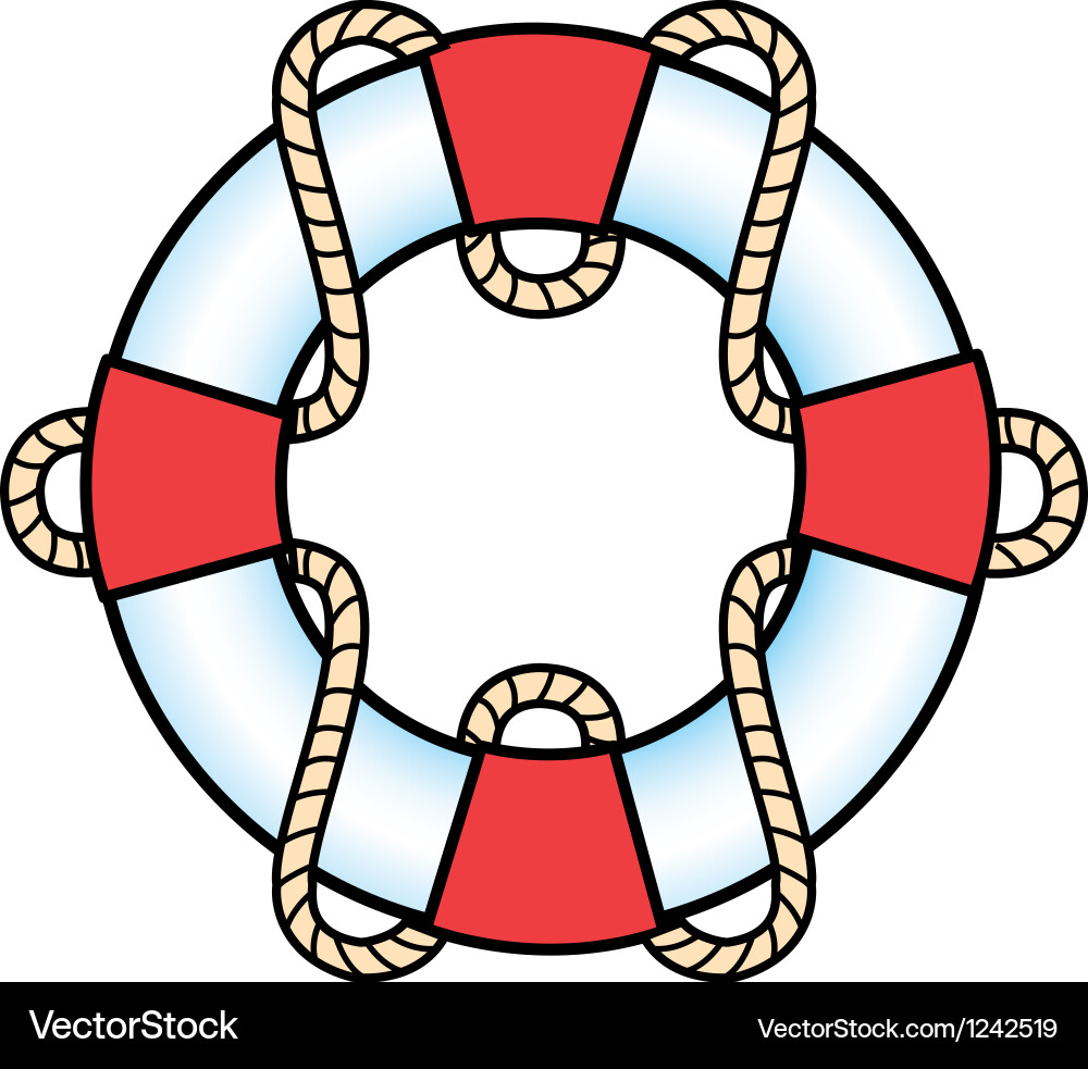 Colorful Life Preserver Cartoon Royalty Free Vector Image
