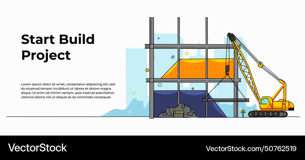 Construction activities modern Royalty Free Vector Image