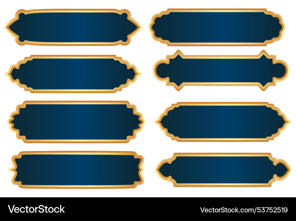 Islamic ramadan golden frame arabic design Vector Image