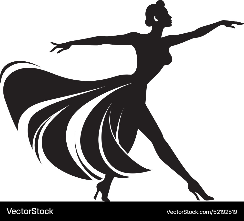 Magic of partner dancing from ballroom Royalty Free Vector