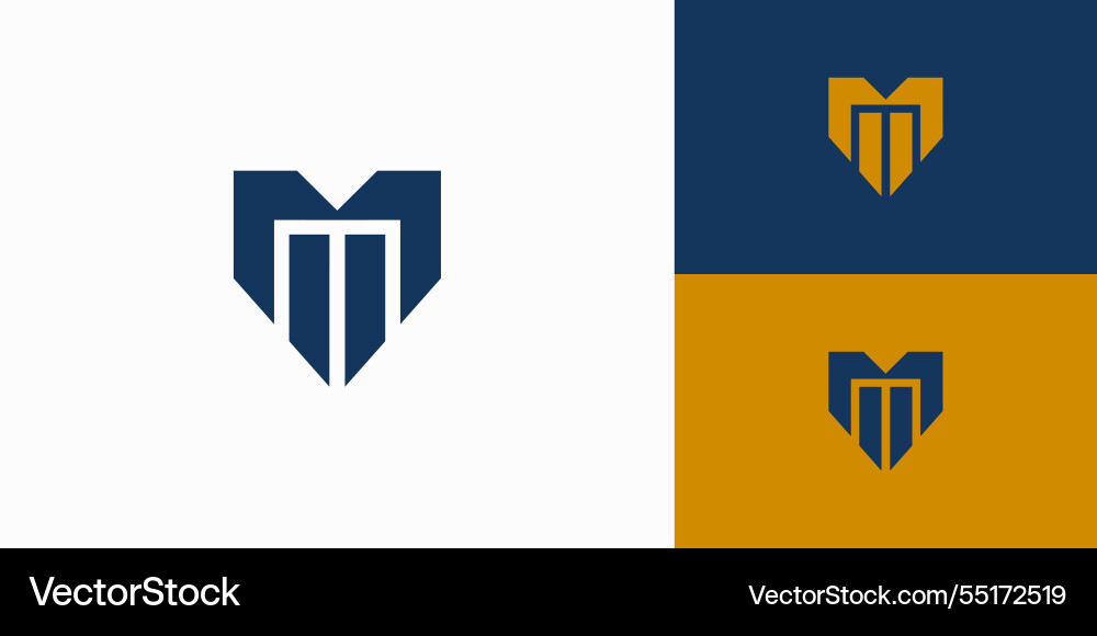 Modern and powerful m logo design Royalty Free Vector Image