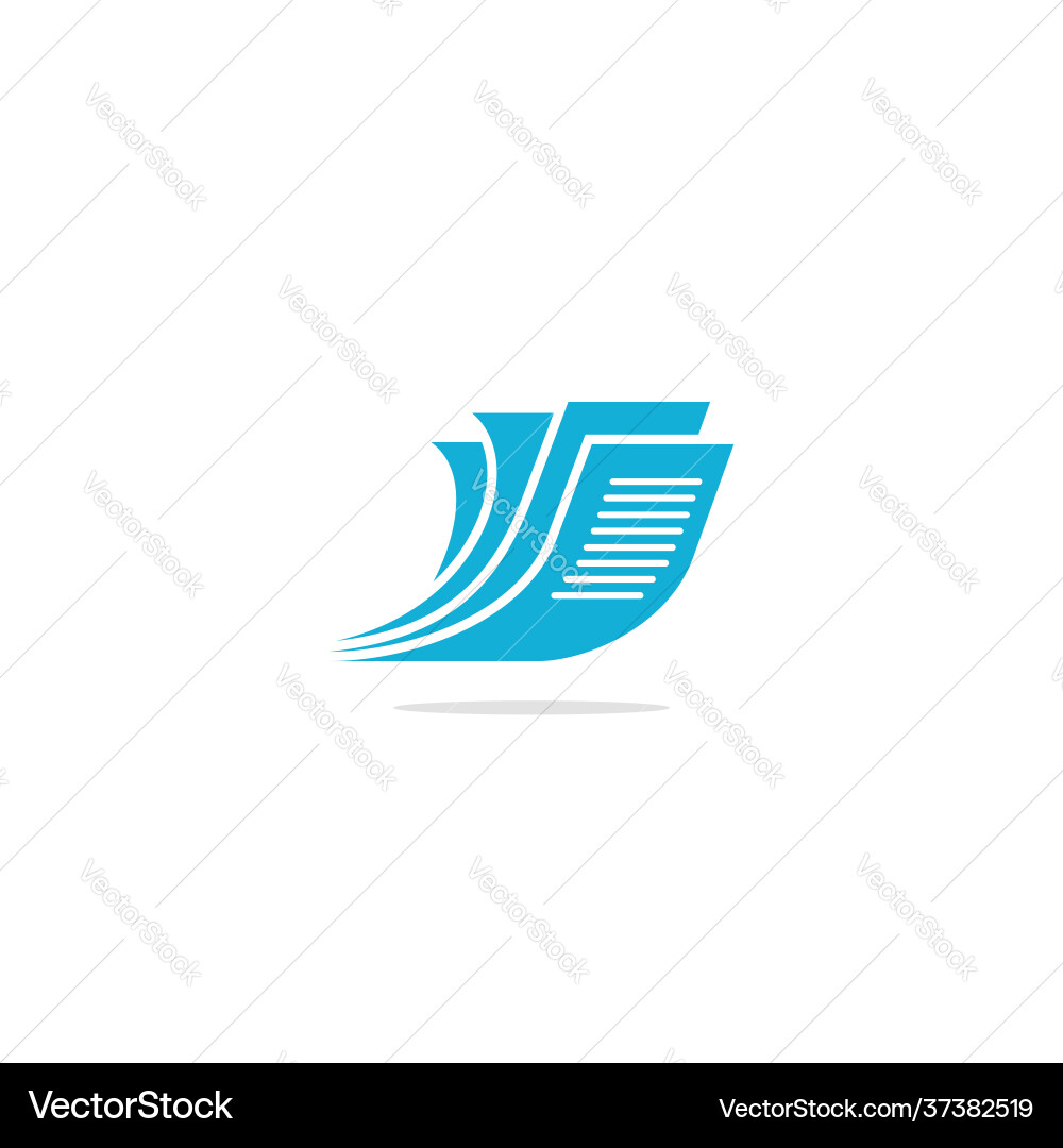 Paper document logo Royalty Free Vector Image - VectorStock