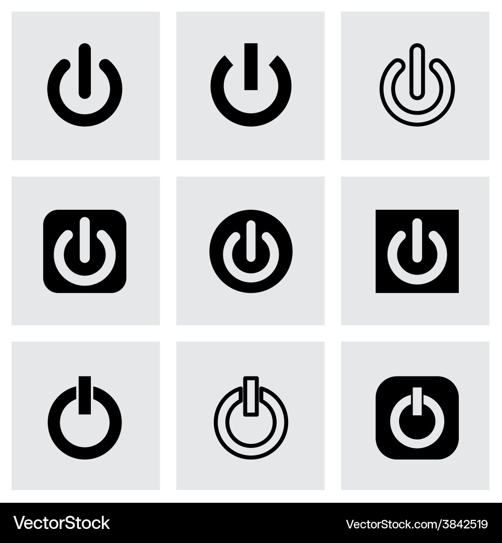 Shut down icon set Royalty Free Vector Image - VectorStock