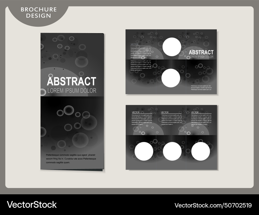 Simplicity tri-fold template design Royalty Free Vector