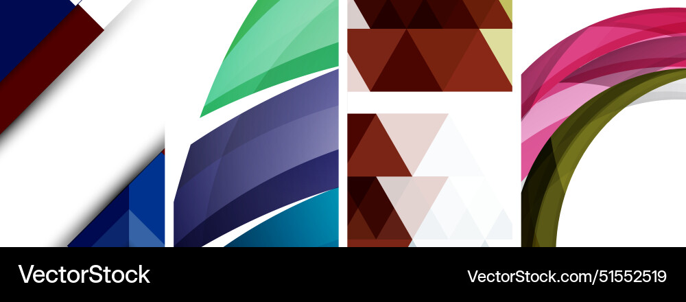 Sleek geometric abstract backgrounds composed Vector Image