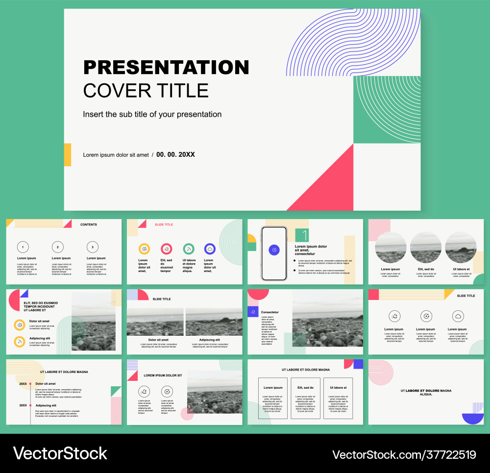 Slides for presentation you can be edited Vector Image