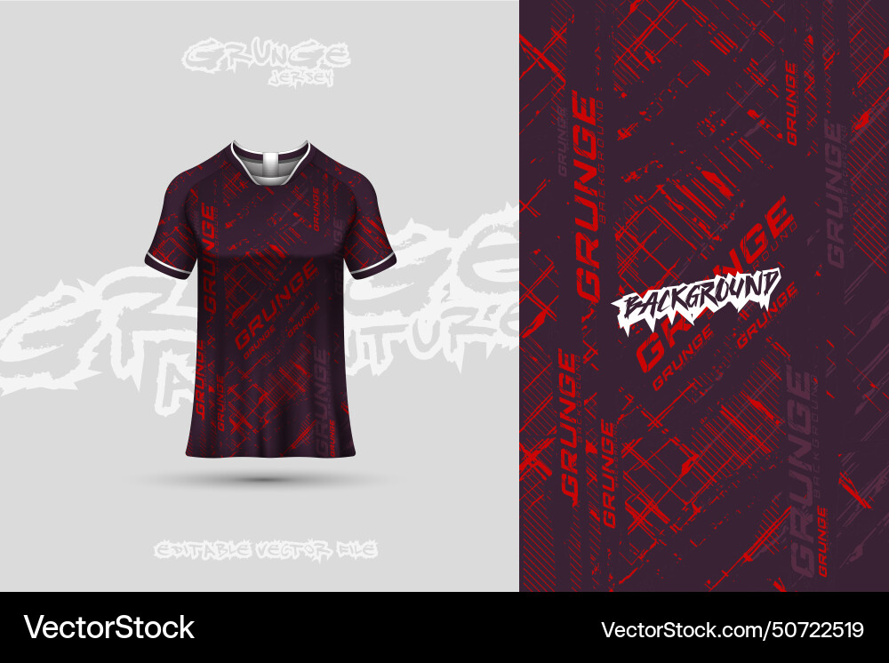 Sports jersey and background template design Vector Image