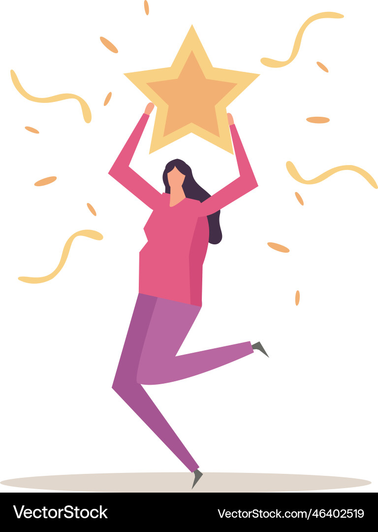 Success flat concept Royalty Free Vector Image