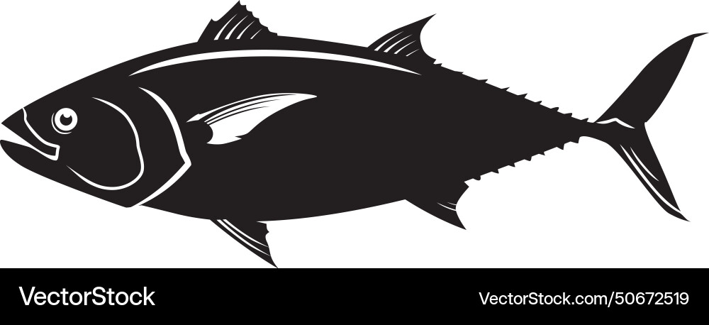 Tuna silhouette Royalty Free Vector Image - VectorStock
