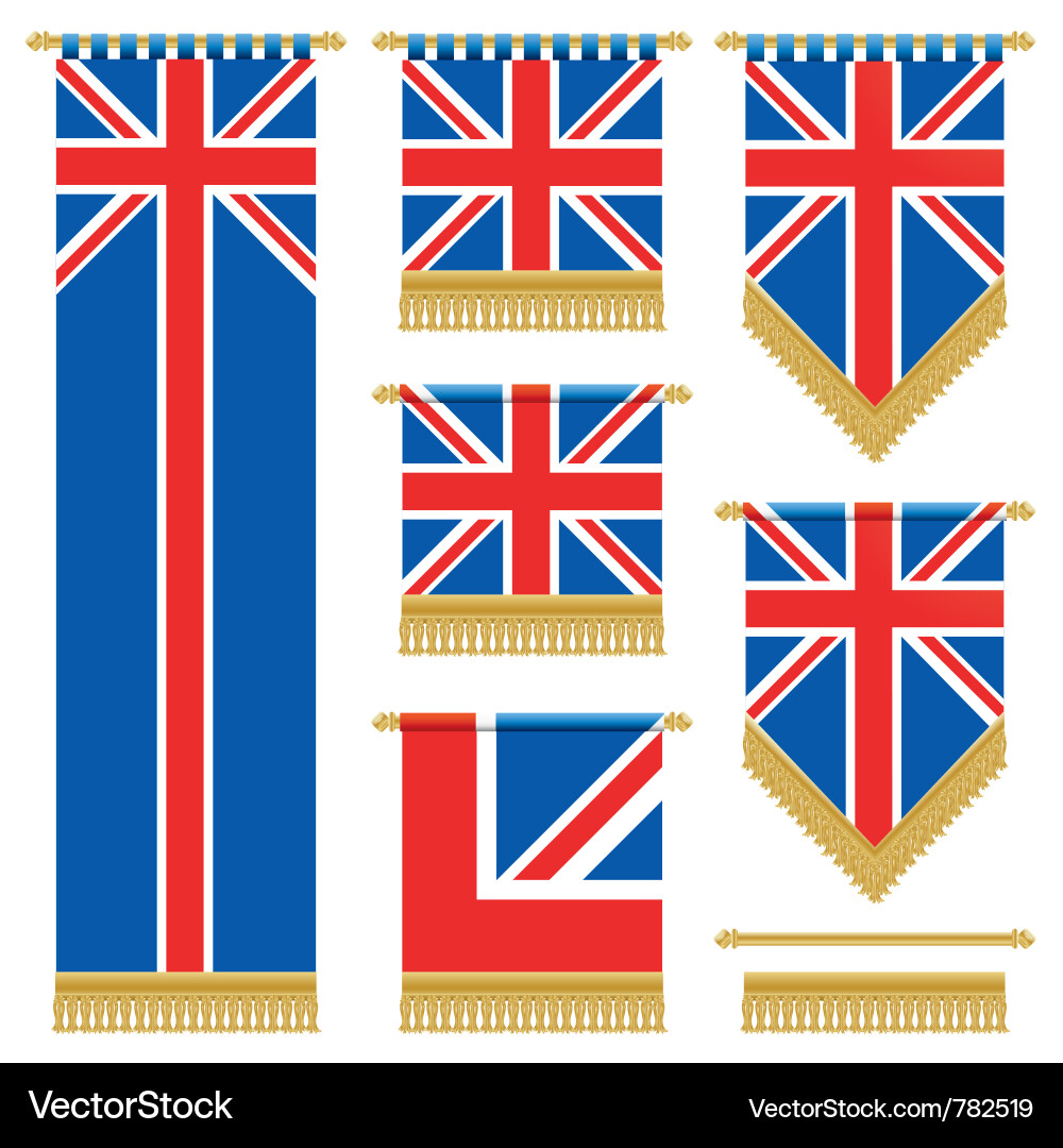 Union Jack Wall Decor Royalty Free Vector Image