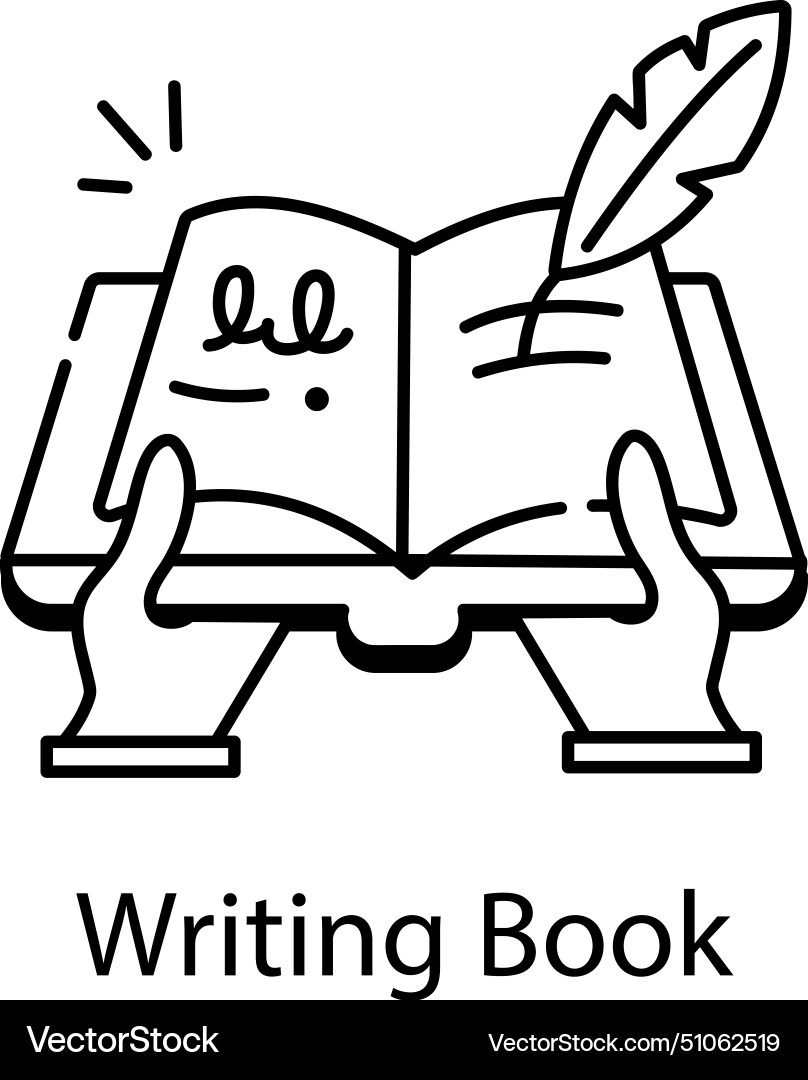 Writing and editing linear icons Royalty Free Vector Image