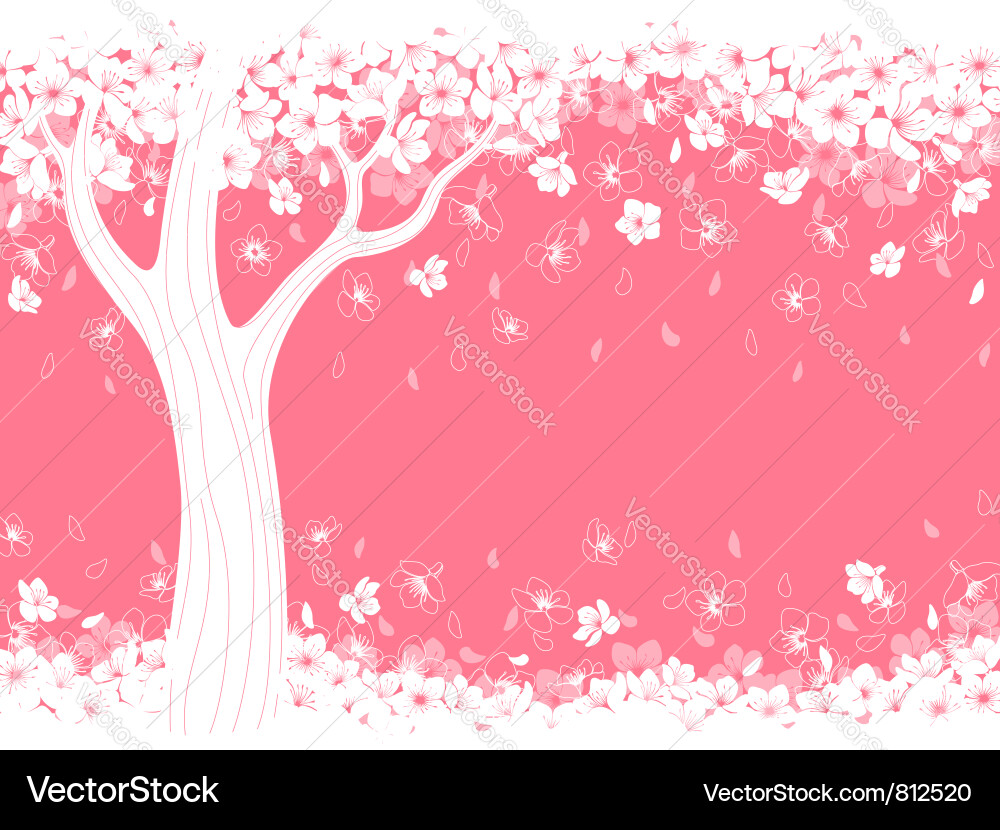 Blossom tree Royalty Free Vector Image - VectorStock