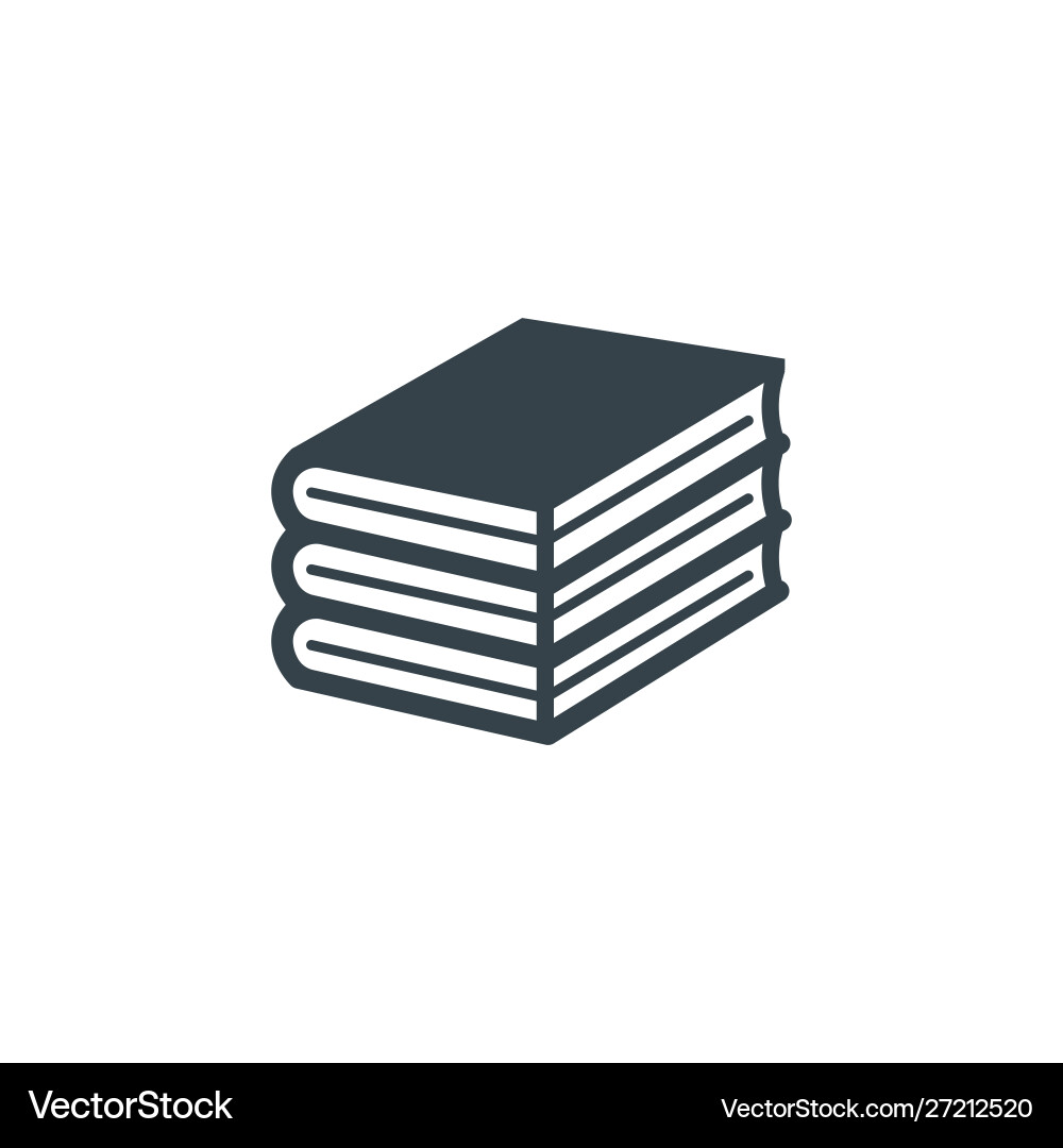 Books Stack Logo Template Royalty Free Vector Image