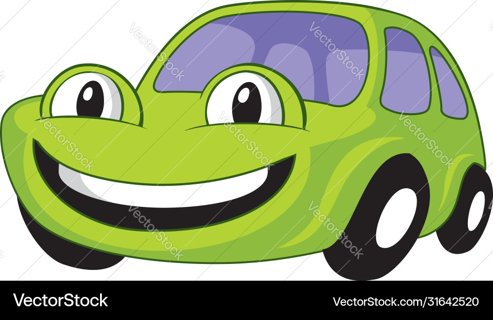 Cartoon humanized car Royalty Free Vector Image