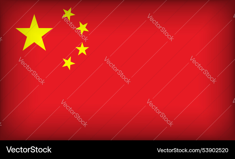 China flag with original color Royalty Free Vector Image
