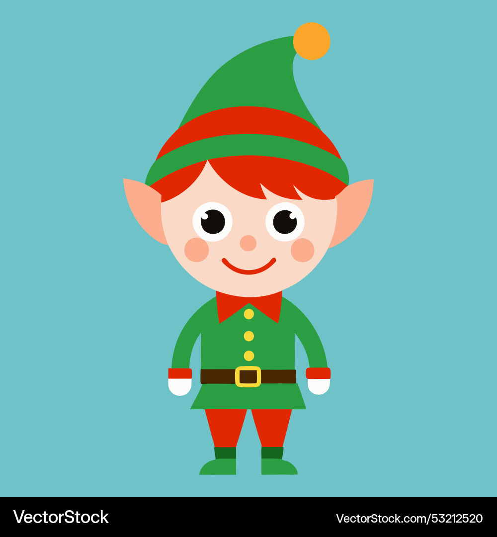 Christmas elf character Royalty Free Vector Image