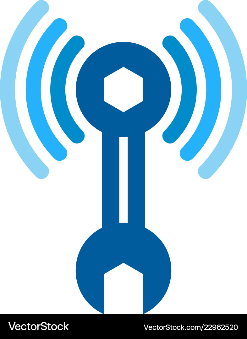 Fix wifi logo icon design Royalty Free Vector Image