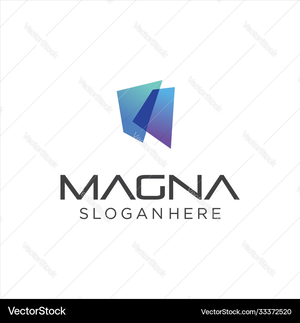 Letter m tech logo template digital technology Vector Image
