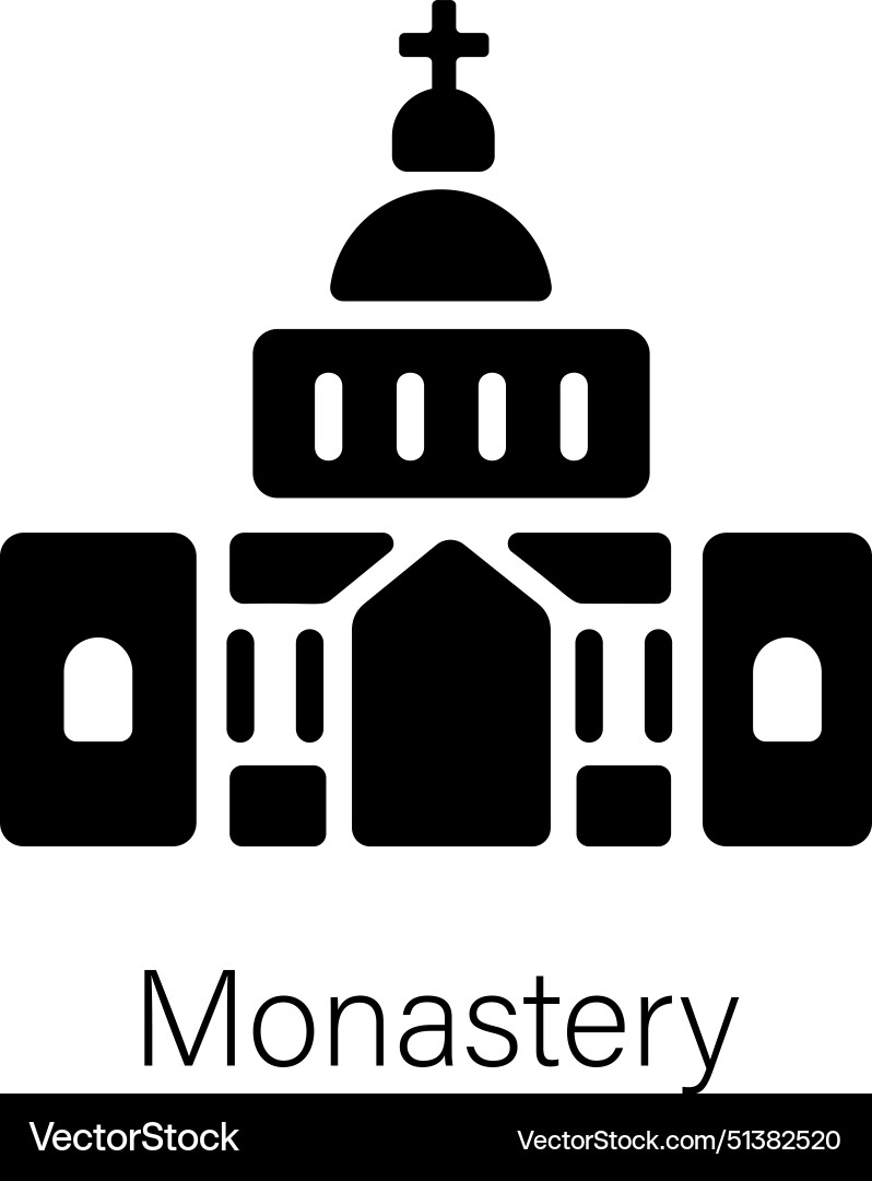 Monastery Royalty Free Vector Image - VectorStock