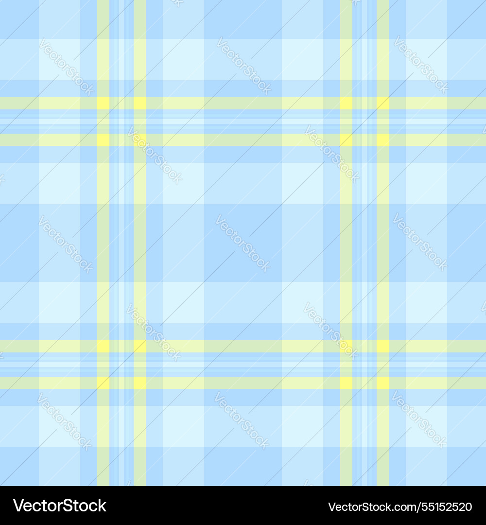 Pastel blue and yellow plaid pattern perfect Vector Image
