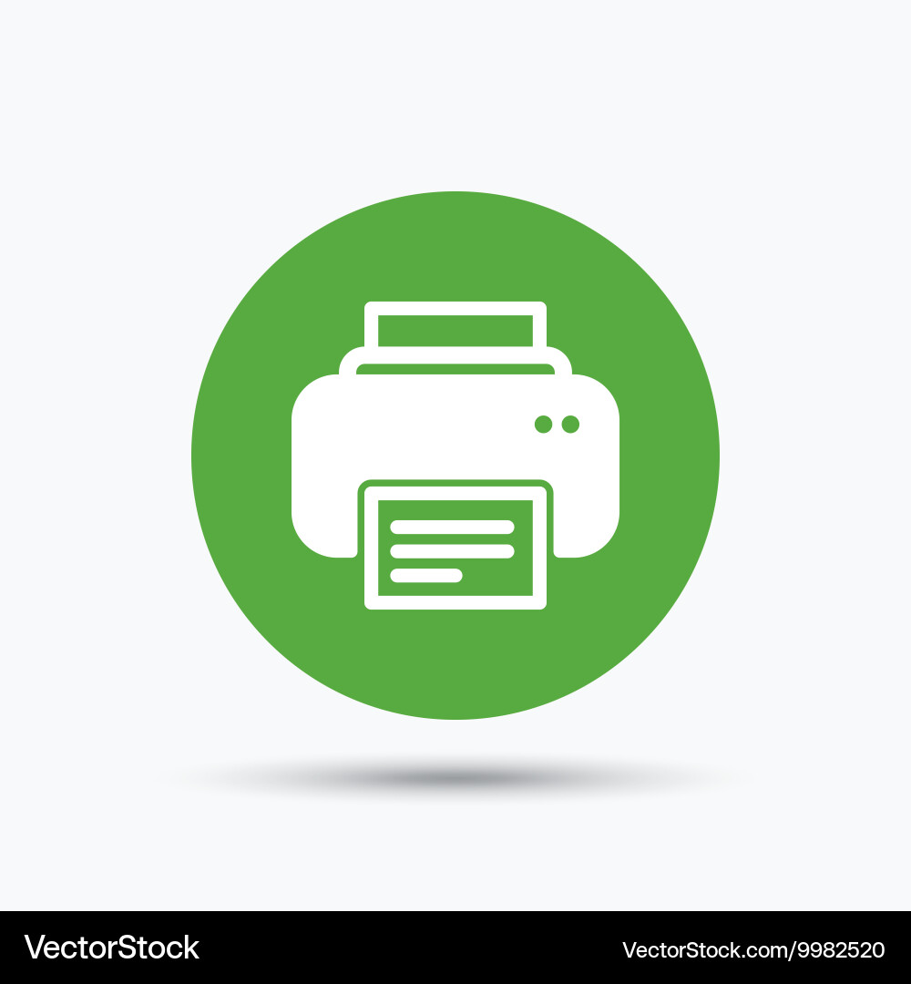 Printer icon print documents technology sign Vector Image