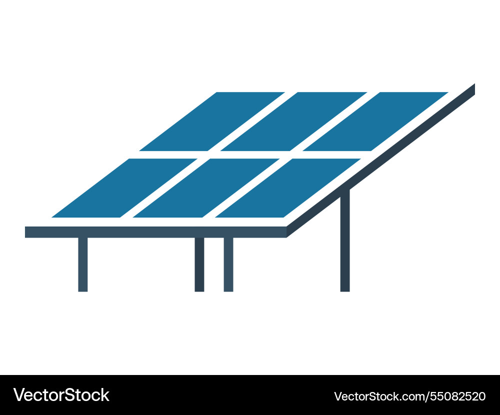 Solar panel on stand for renewable energy Vector Image