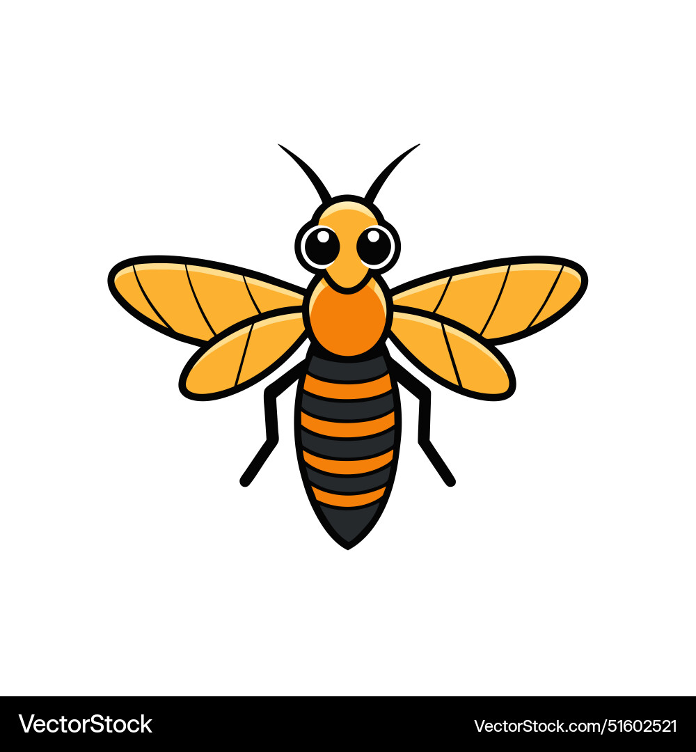 Asian giant hornet bee knocks icon Royalty Free Vector Image