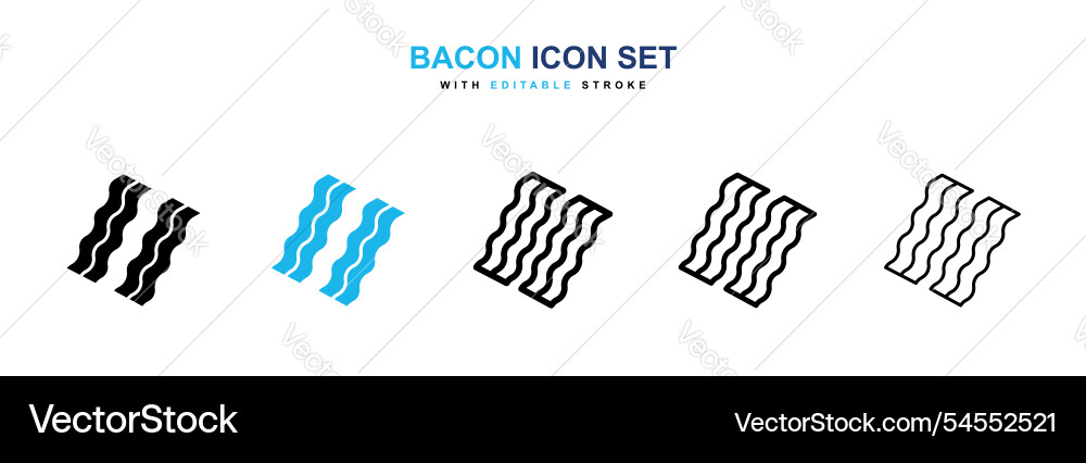 Bacon icon Royalty Free Vector Image - VectorStock
