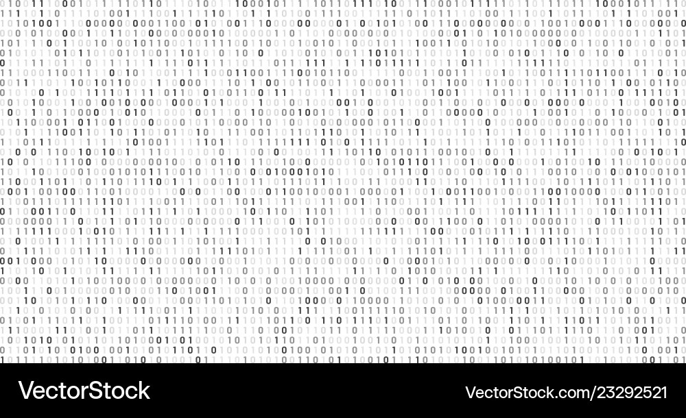 Binary matrix code computer data stream digital Vector Image