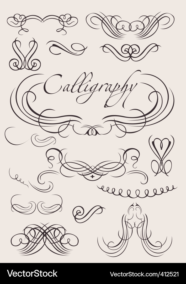 Calligraphy Royalty Free Vector Image - VectorStock