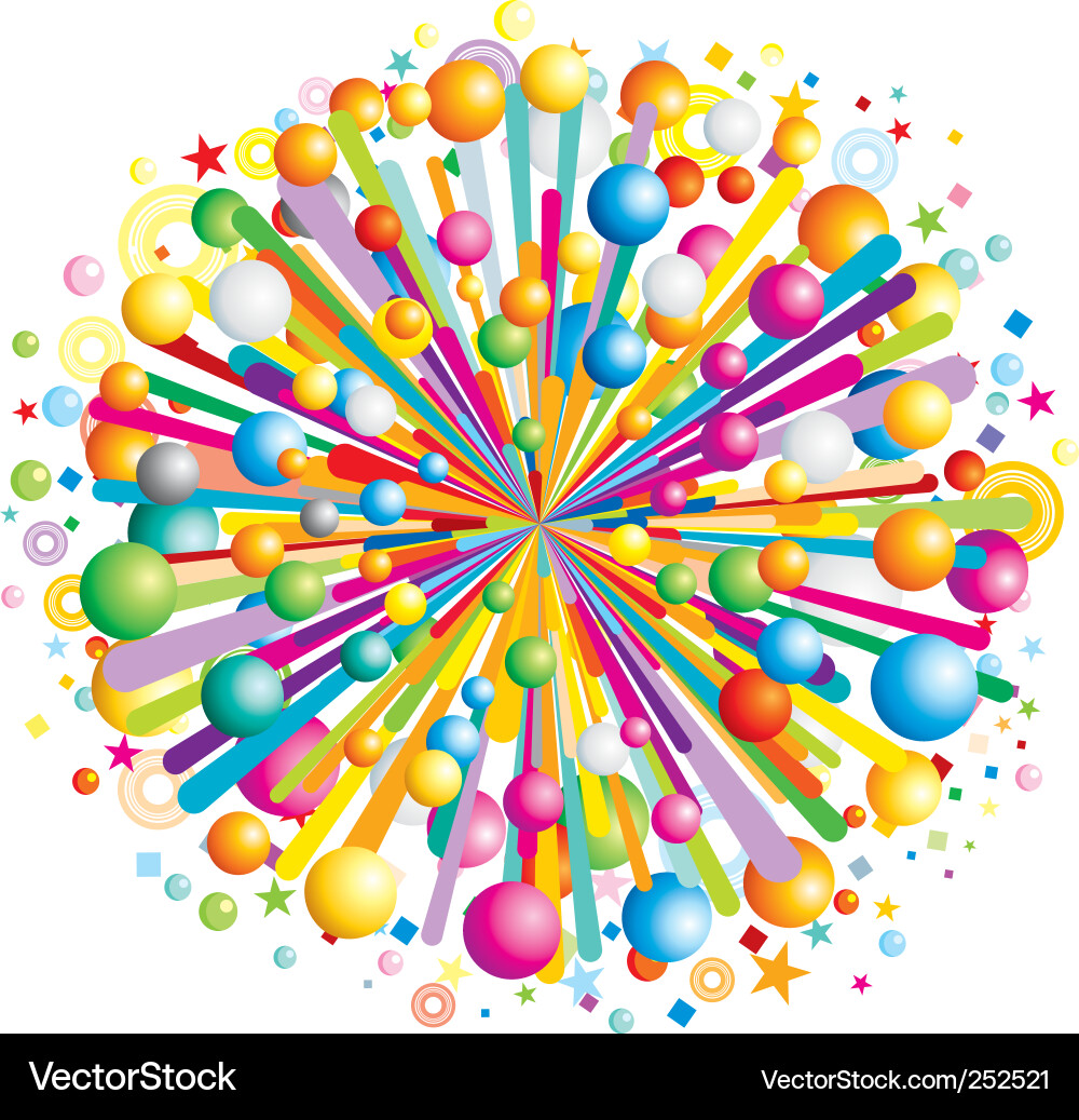 Color explosion Royalty Free Vector Image - VectorStock