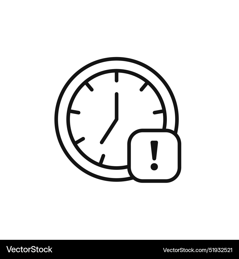 Enhanced security alarm exclamation icon Vector Image