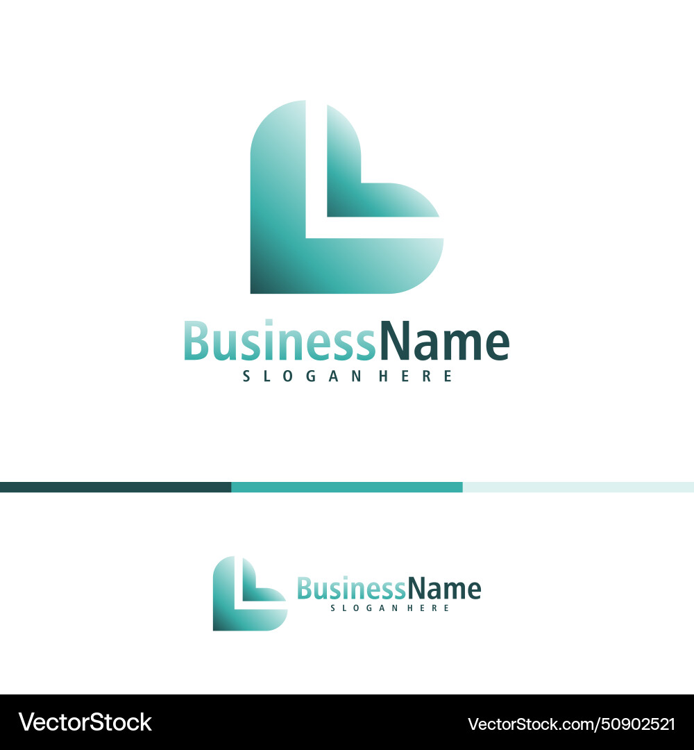 Letter l logo design creative initial Royalty Free Vector