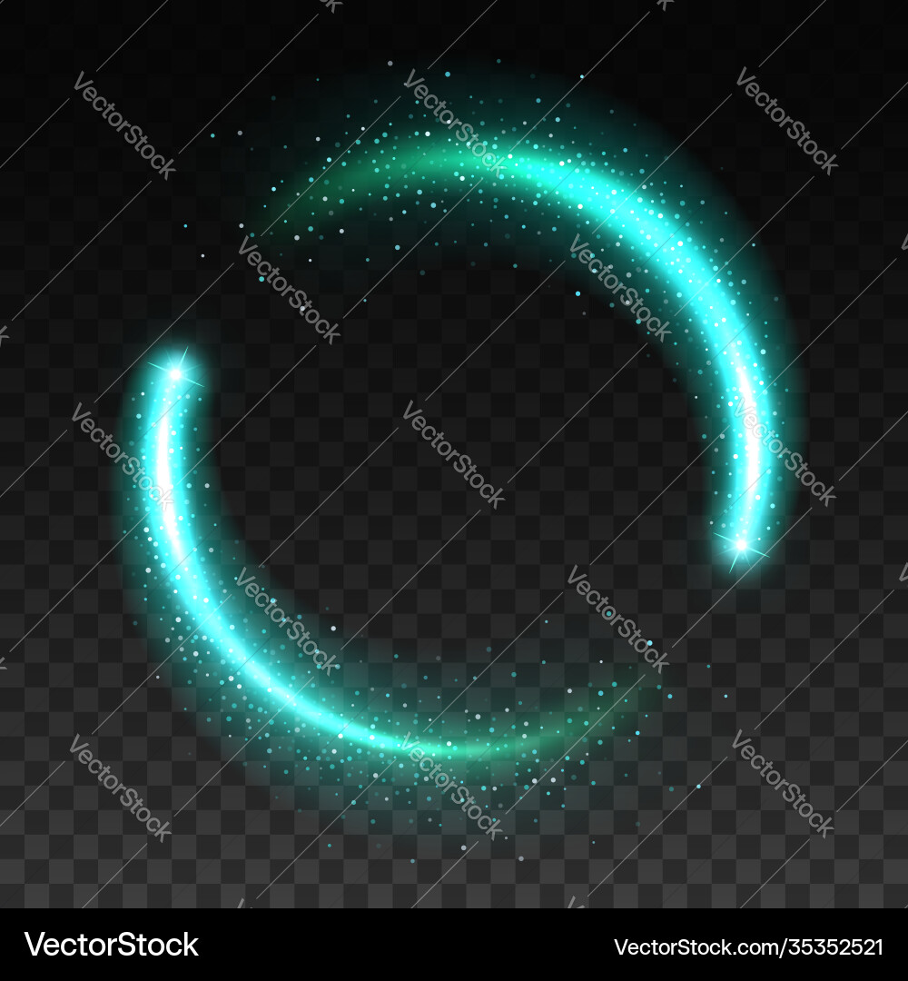 Light circle sparkles round ring glow frame shine Vector Image