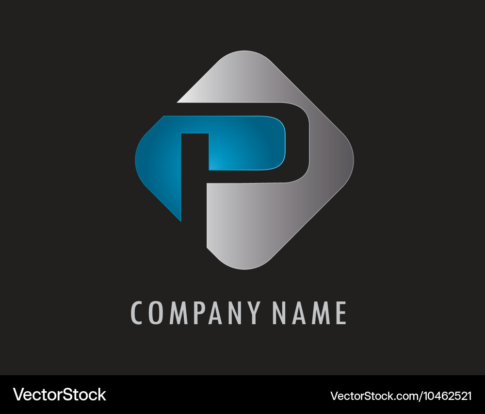 P business logo Royalty Free Vector Image - VectorStock