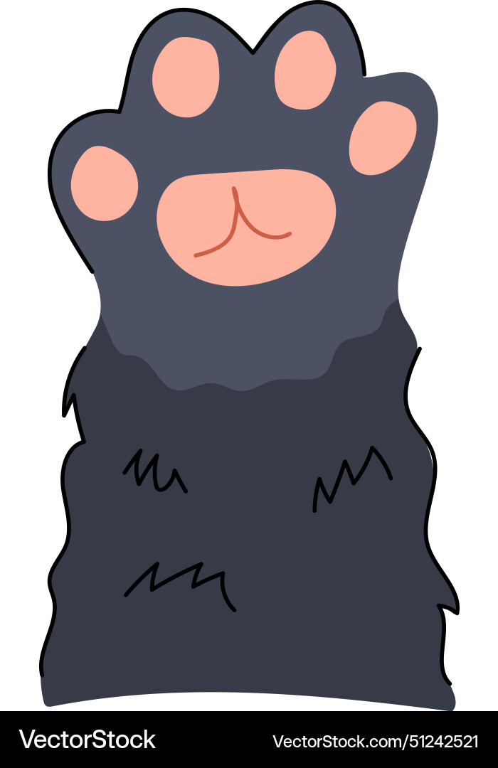 Pet cat paw cartoon Royalty Free Vector Image - VectorStock