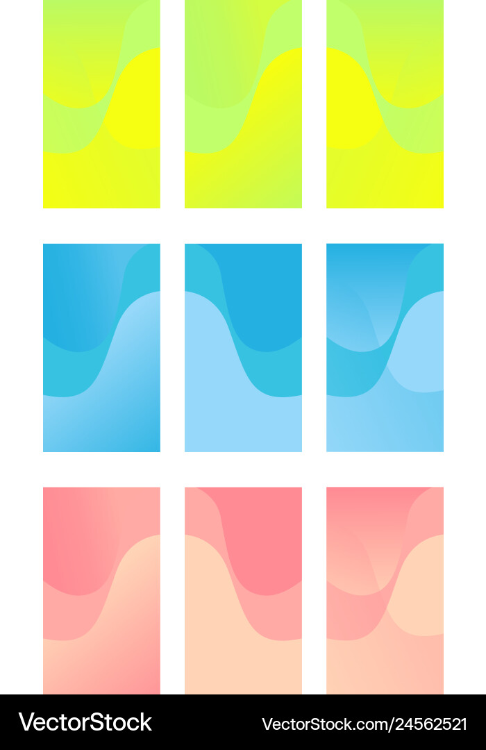 Set of backgrounds template design for phone Vector Image