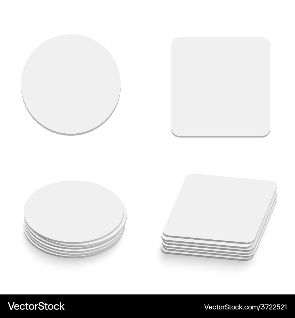 Table coasters Royalty Free Vector Image - VectorStock