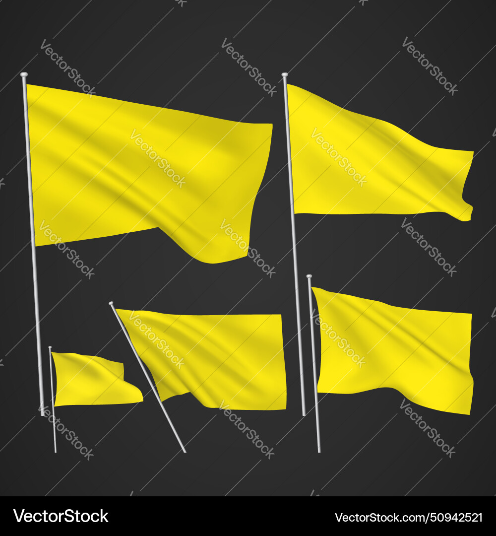 Yellow flag templates Royalty Free Vector Image