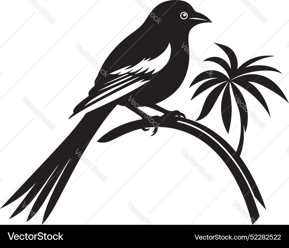 Majestic avian elegance perched bird logo icon Vector Image