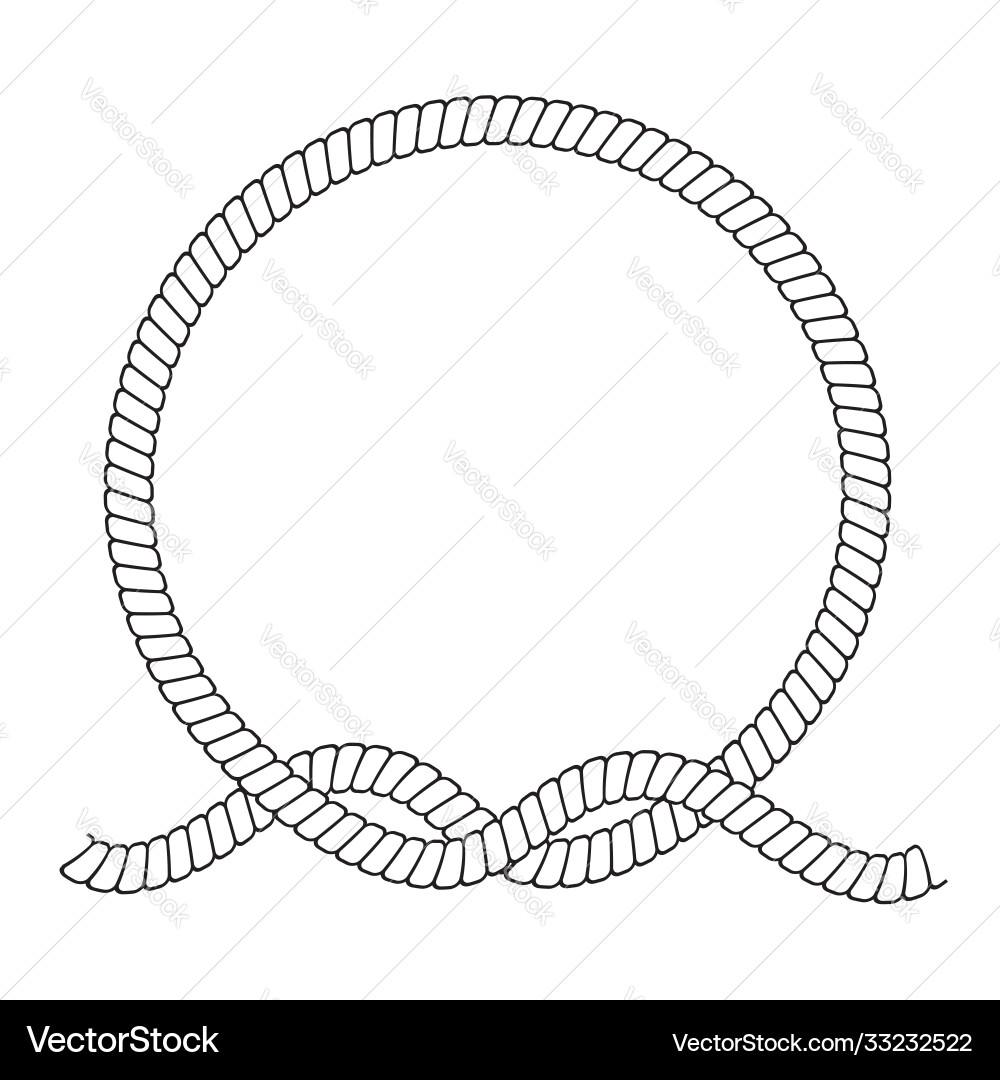 Nautical Rope Circle Border Royalty Free Vector Image