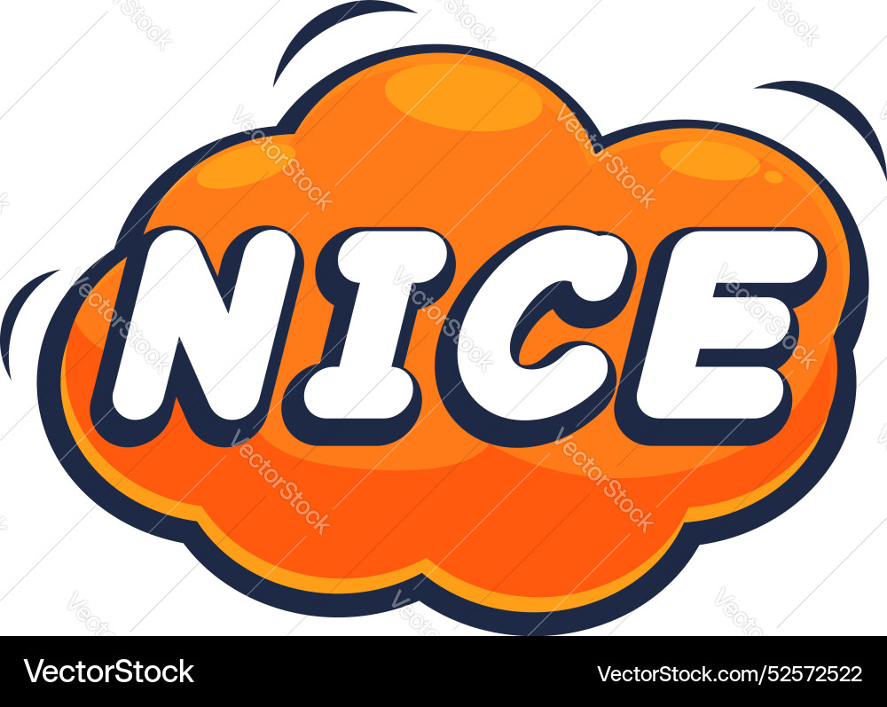 Nice comic speech bubble expressing agreement Vector Image