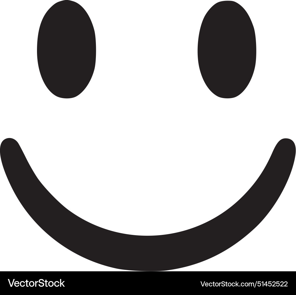 Smiley face - minimalist and flat logo Royalty Free Vector