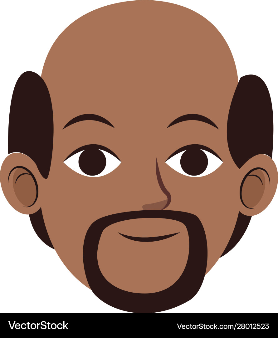 Adult afro man face icon Royalty Free Vector Image