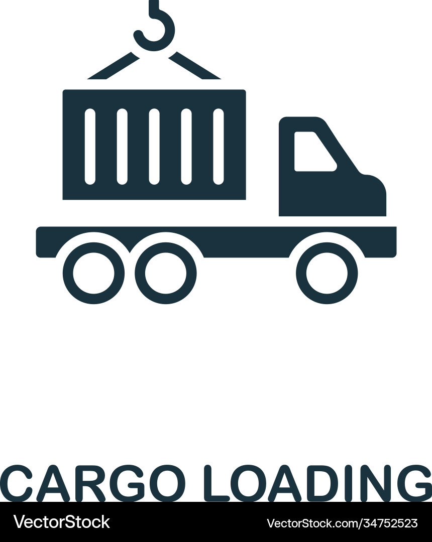 Cargo loading icon simple Royalty Free Vector Image
