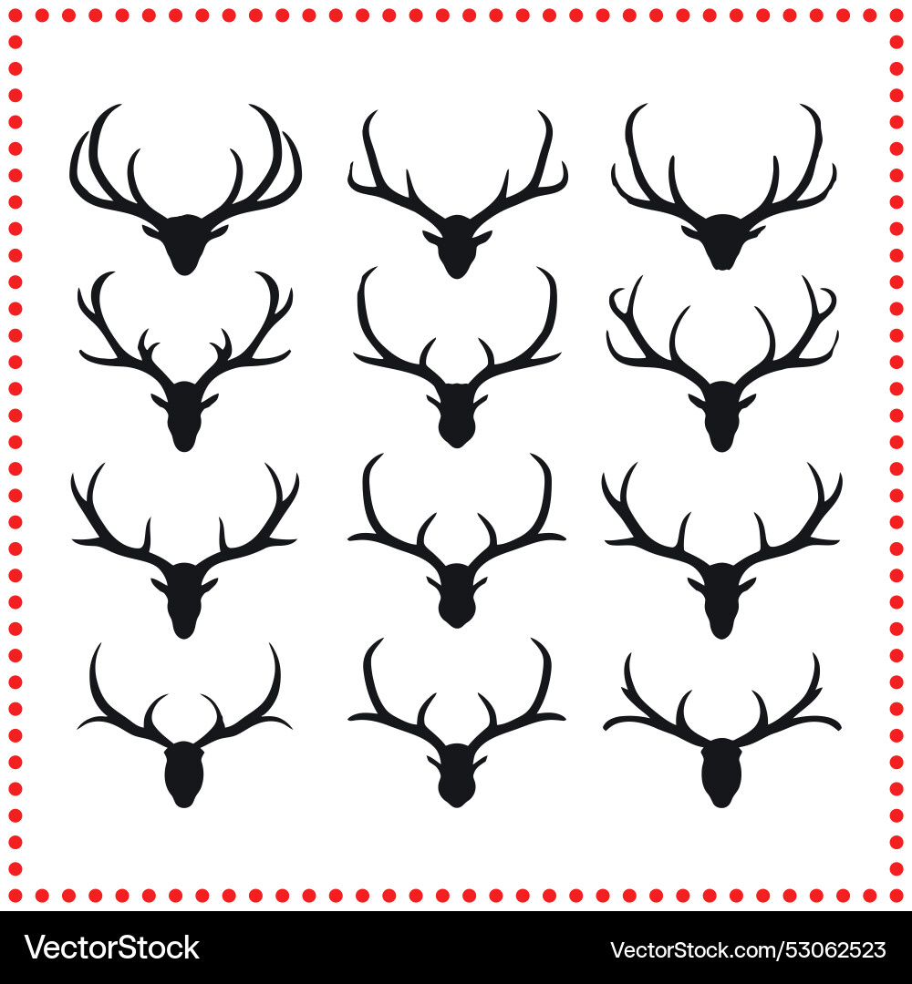 Celebrating wildlife iconic antler designs Vector Image