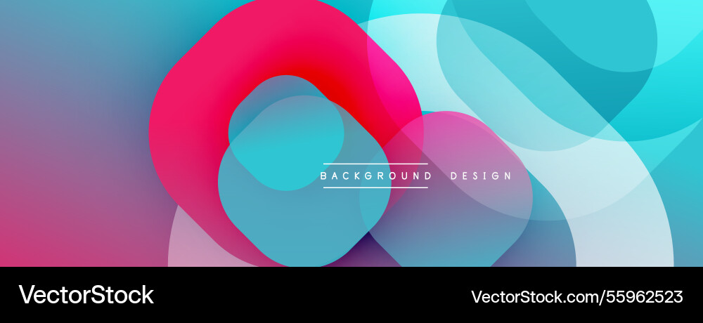 Circular abstract design with overlapping Vector Image