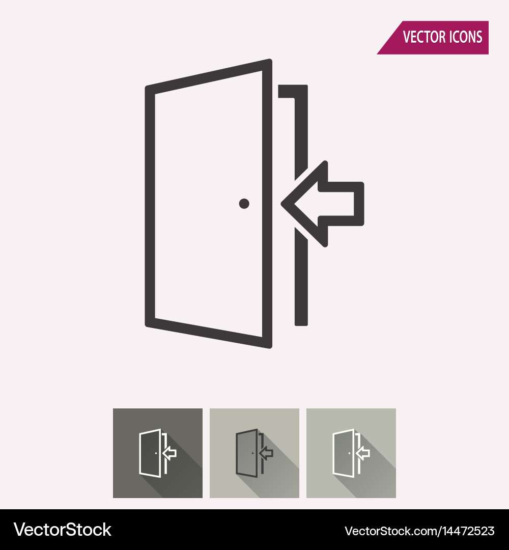 Door - icon Royalty Free Vector Image - VectorStock