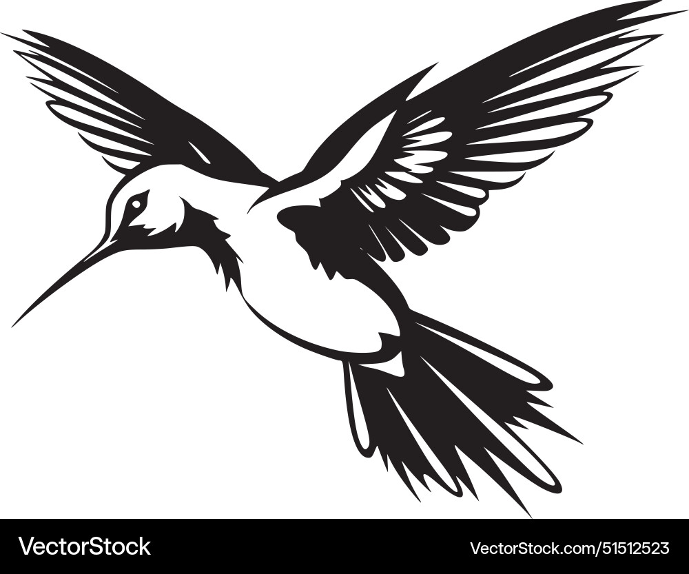 Hummingbird - minimalist and simple silhouette Vector Image
