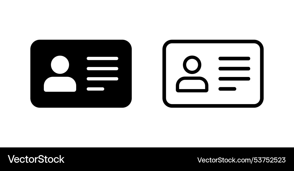 Id card icon and identification Royalty Free Vector Image